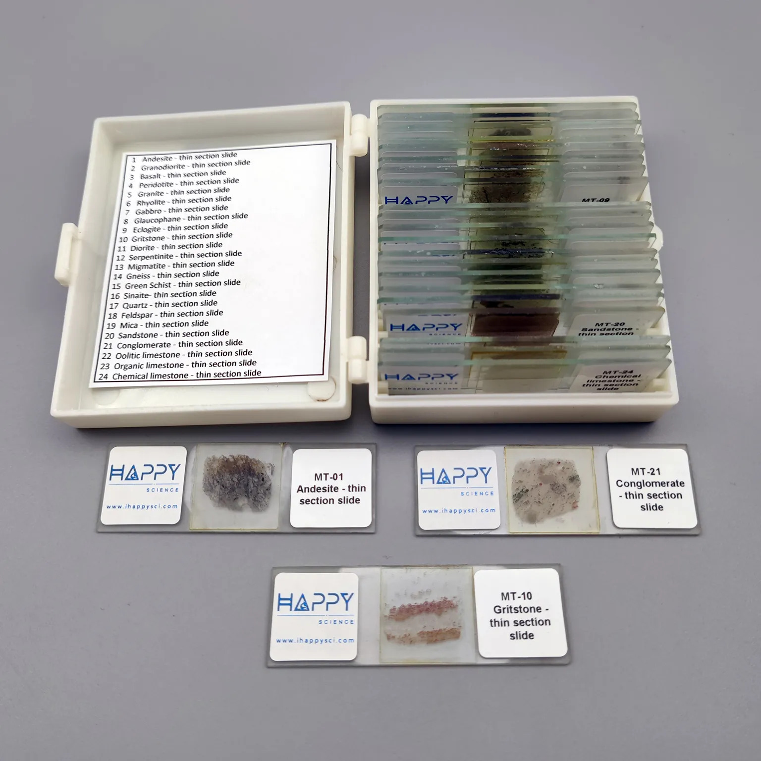 24pcs mineral slides for the microscope - Xinxiang Happy Science Co., Ltd.